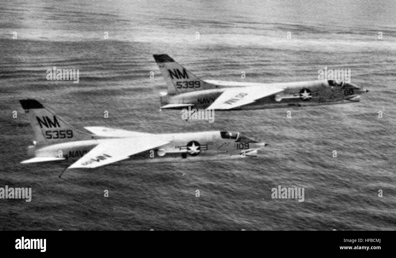 F8U-1s VF-191 in flight 1961 Stock Photo - Alamy