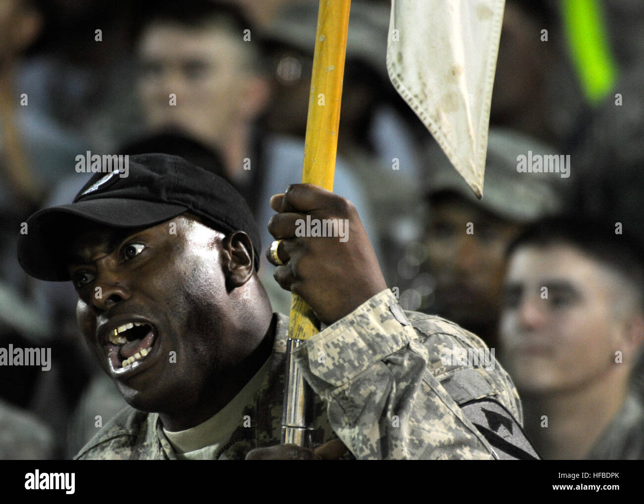 U.S. Army 1st Sgt. Torry Rice with the 3rd Battalion, 8th Cavalry ...