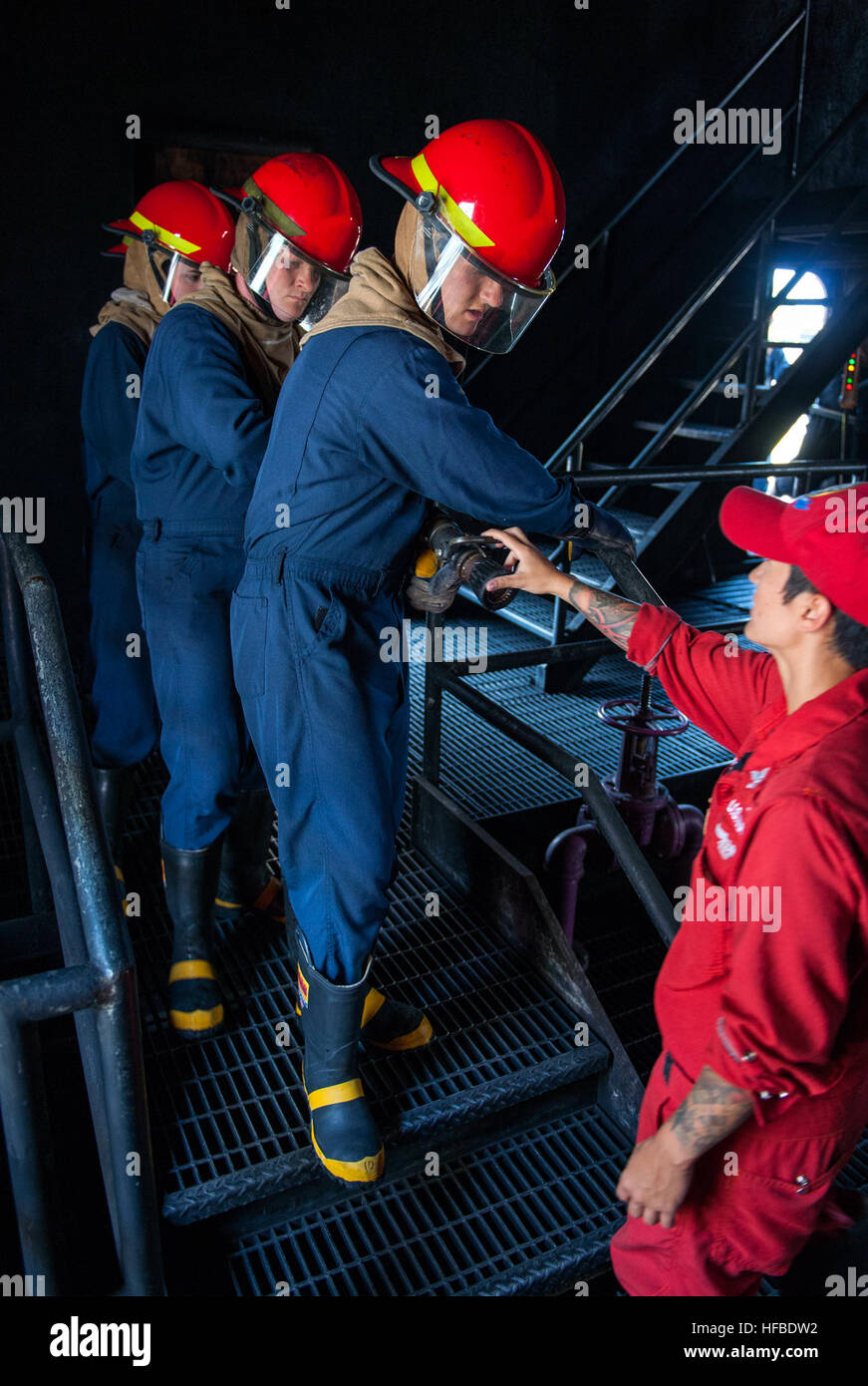 Fire hose handling techniques hi-res stock photography and images - Alamy