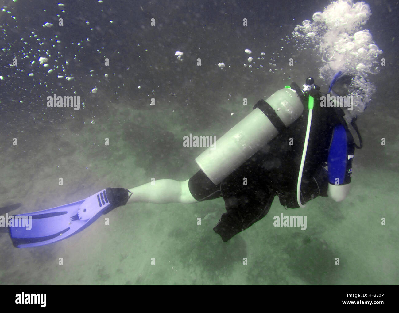 Charles James Shaffer swims through Guantanamo Bay during his first ...