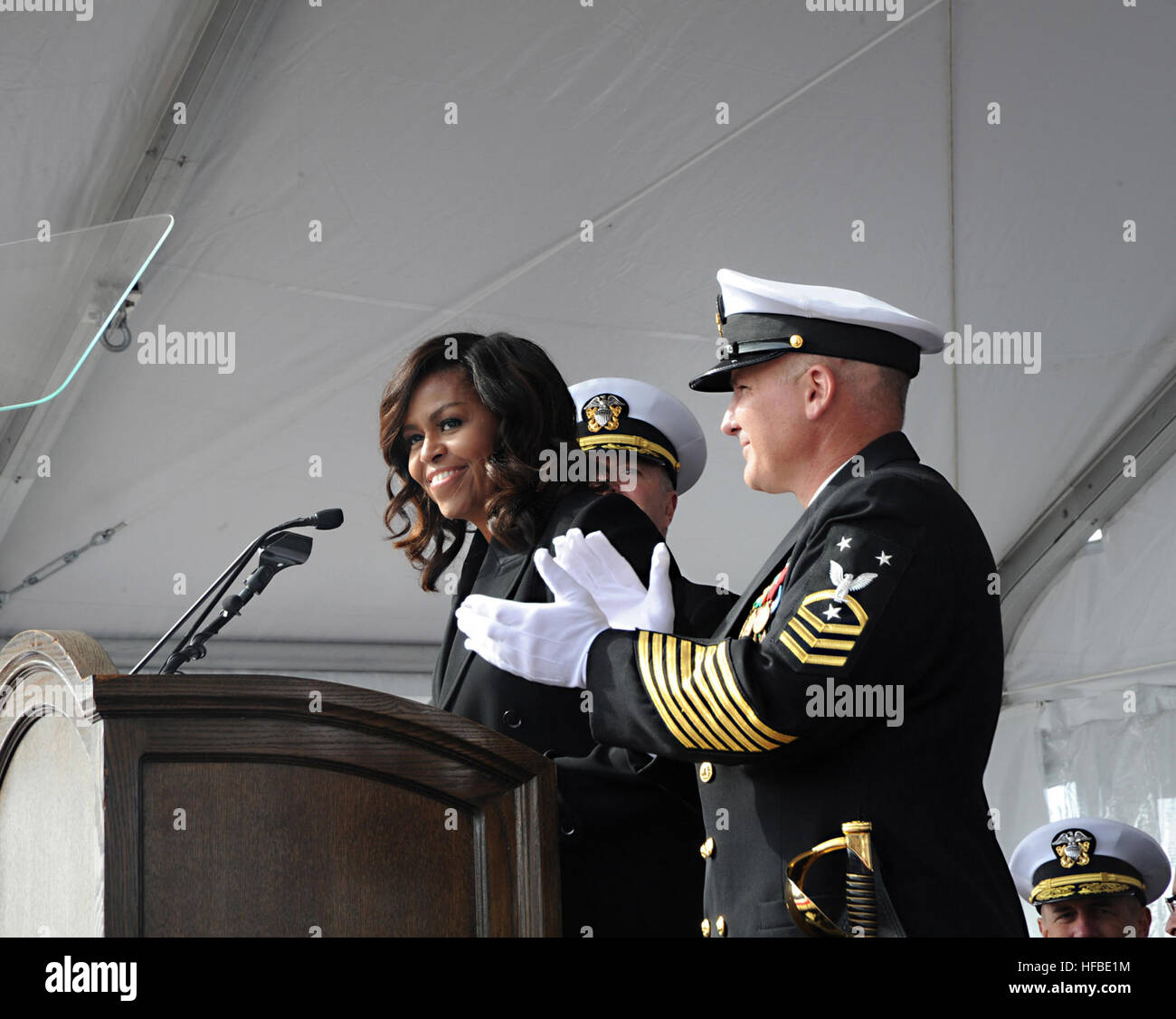 Michelle obama aboard hi-res stock photography and images - Alamy
