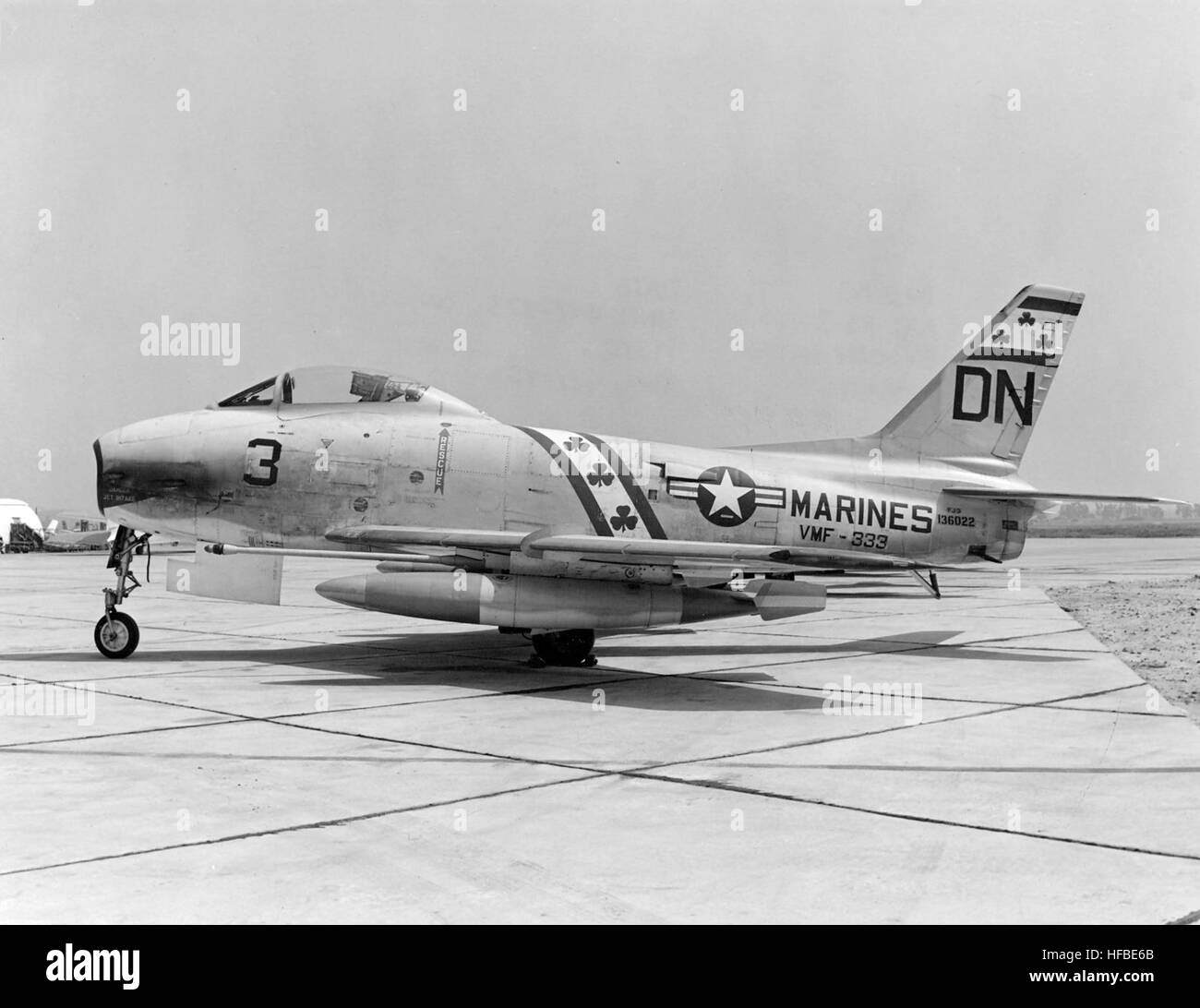 FJ-3 Fury VMF-333 parked in late 1950s Stock Photo - Alamy