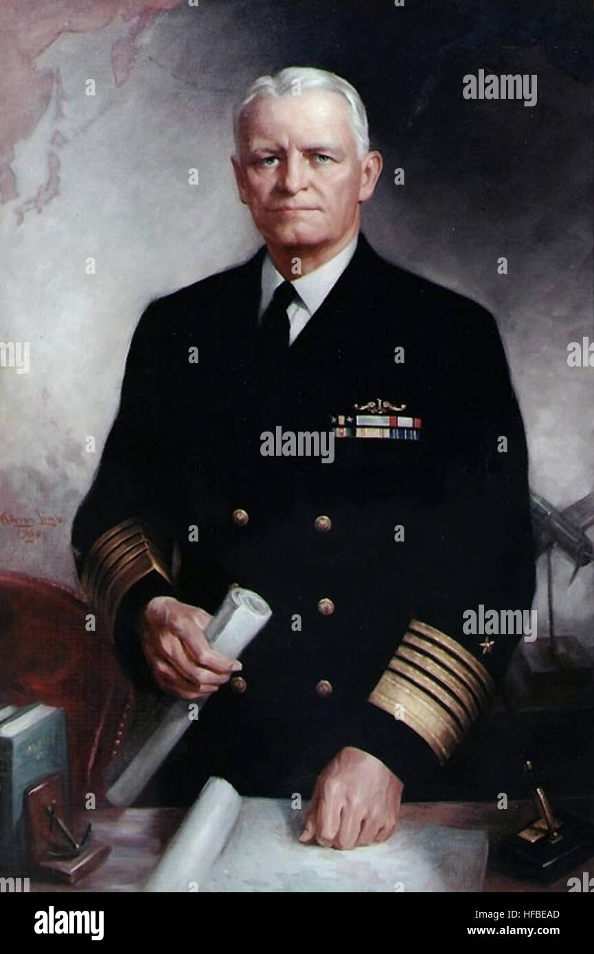 Fleet Admiral Chester W. Nimitz portrait Stock Photo - Alamy