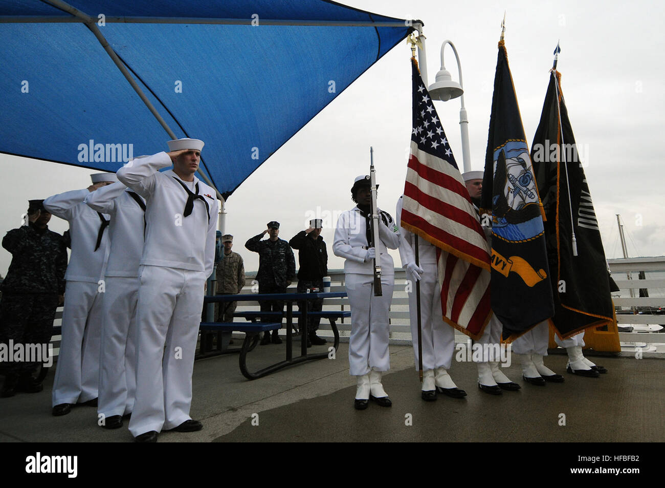 120604-N-DX364-037 OAK HARBOR, Wash. (June 4, 2012) A color guard ...