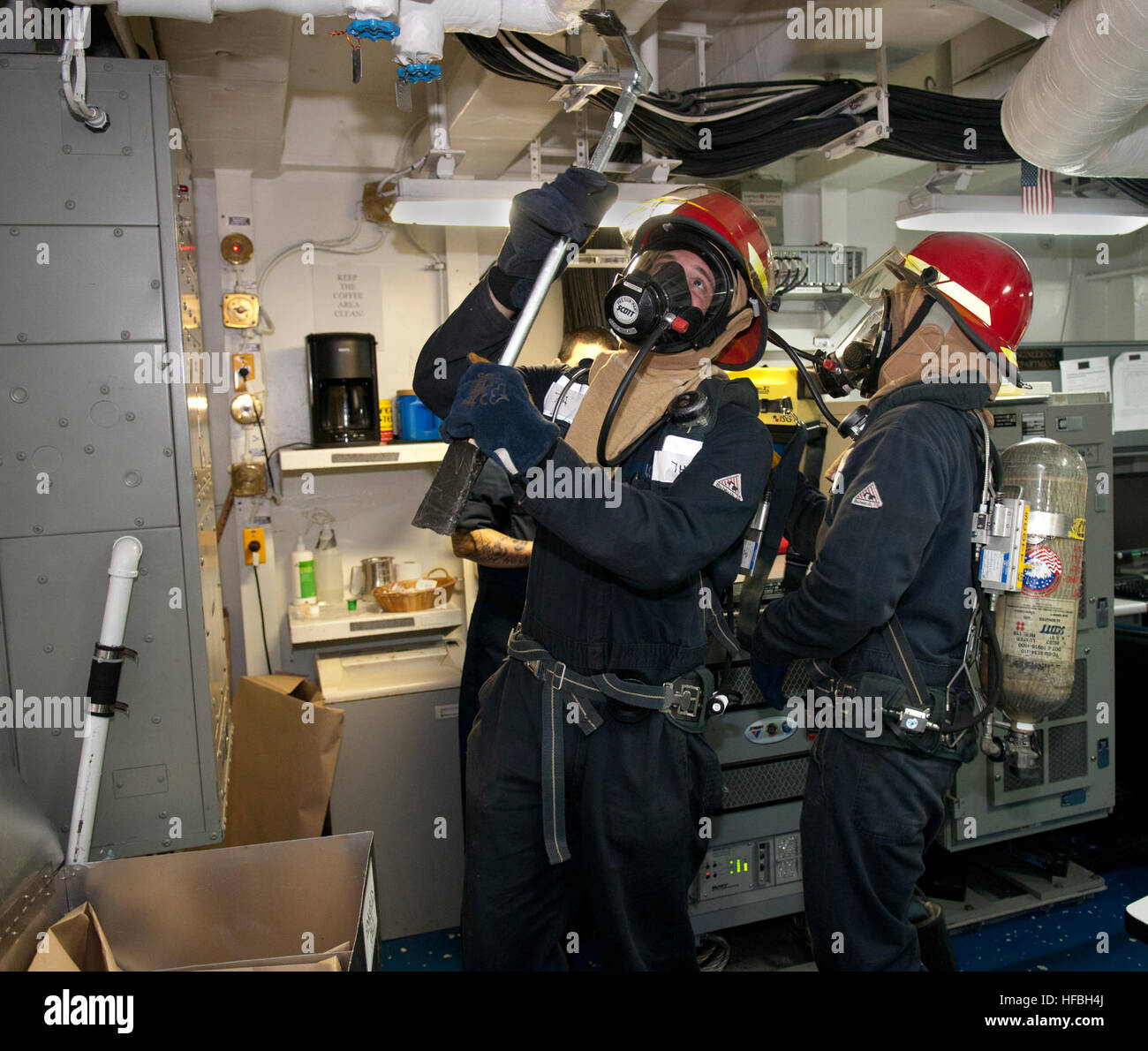 120817-N-HF252-032 PACIFIC OCEAN (Aug. 17, 2012) Damage Control Fireman ...