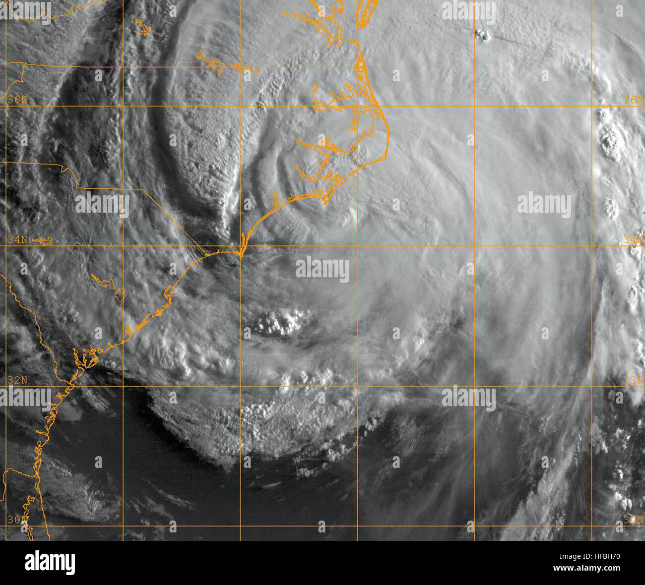 A GOES-13 infrared satellite image shows Hurricane Irene near Cape ...