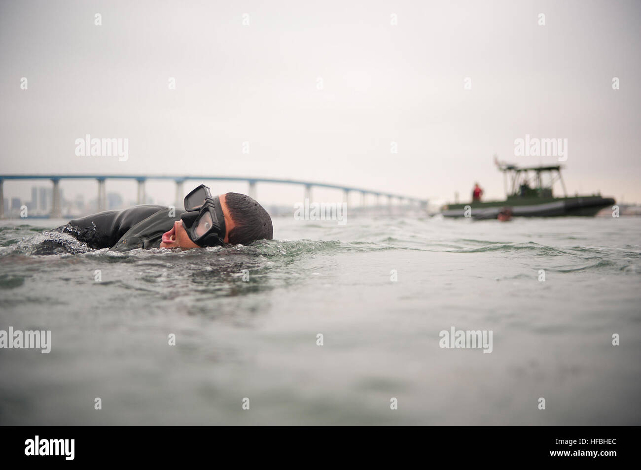 120802-N-ZS026-146 SAN DIEGO (Aug. 2, 2012) A Basic Underwater Demolition/SEAL (BUD/S) student ...