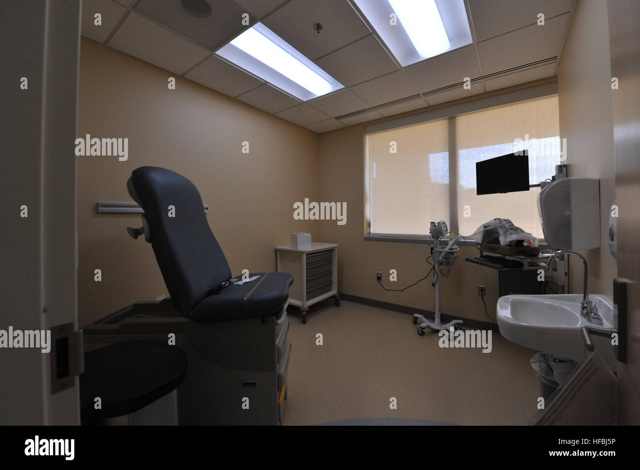 An interior view of an Internal Medicine exam room in Fort Belvoir ...