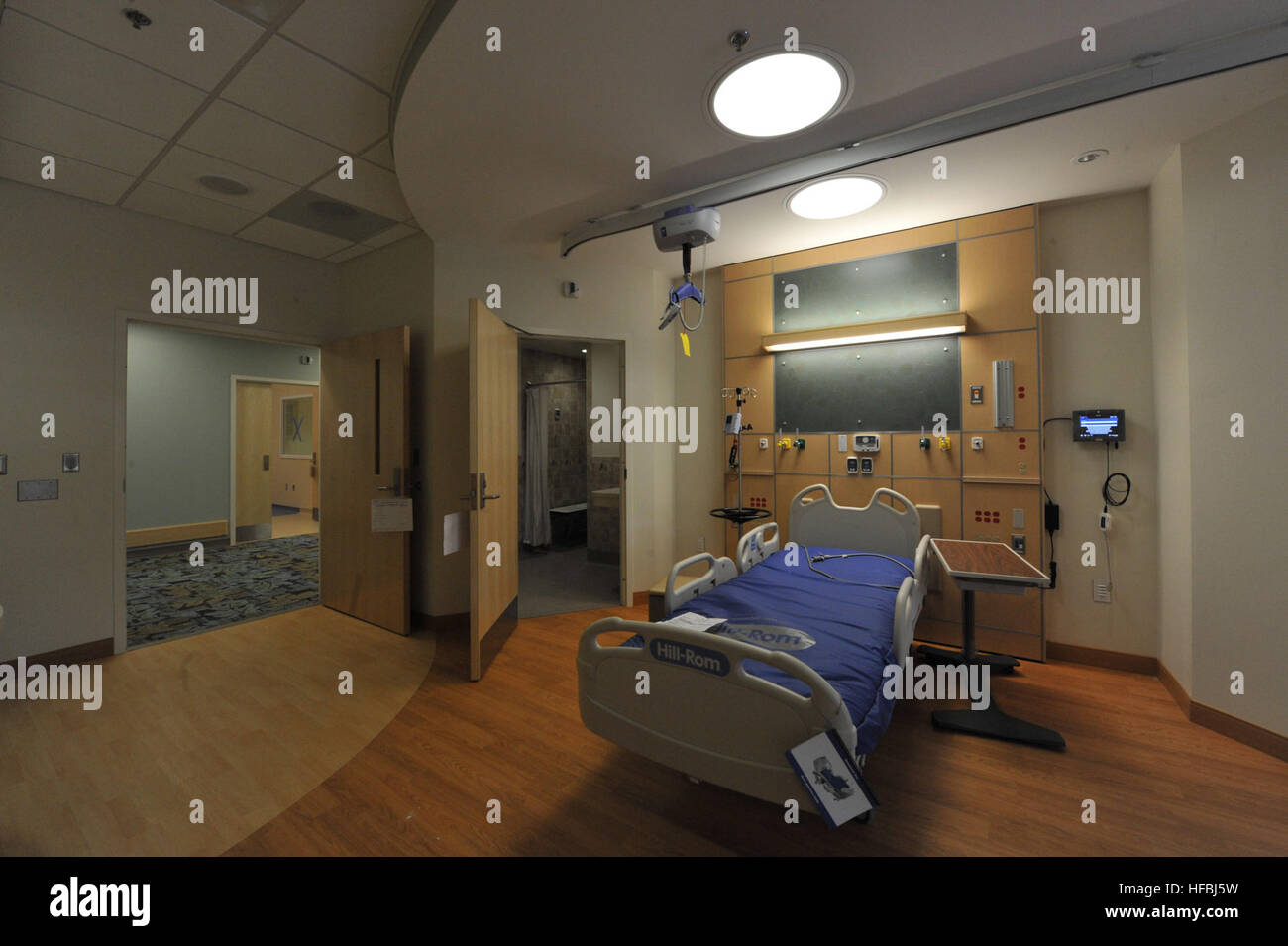An interior view of a inpatient room in Fort Belvoir Community Hospital ...