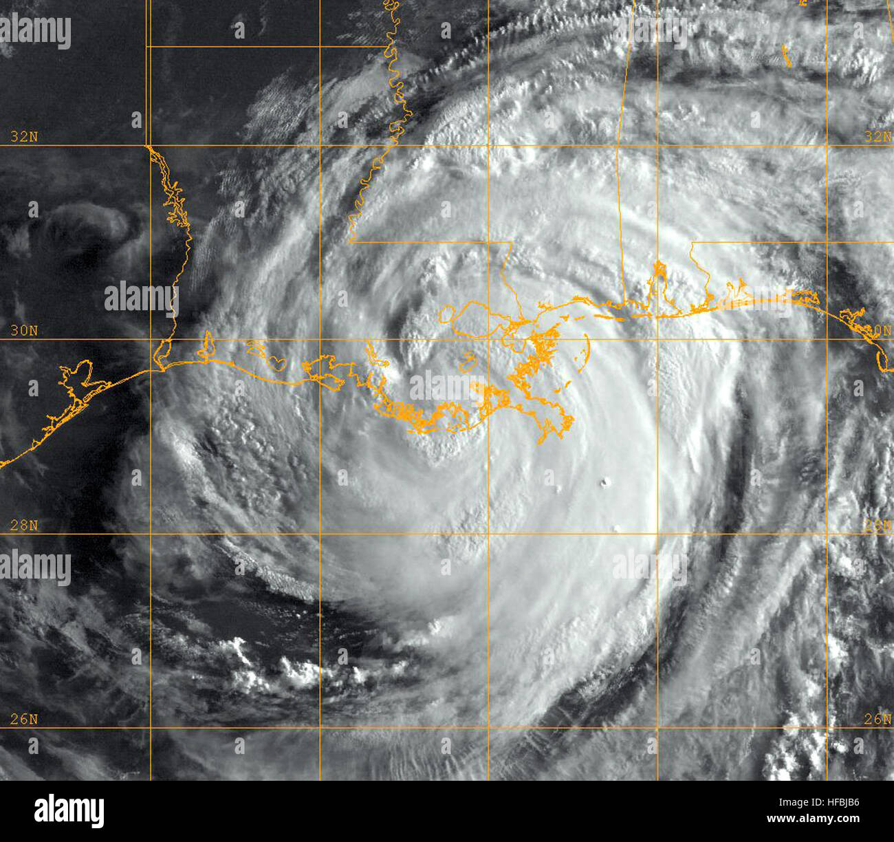 WASHINGTON (Aug. 29, 2012) A GOES-13 infrared satellite image of ...