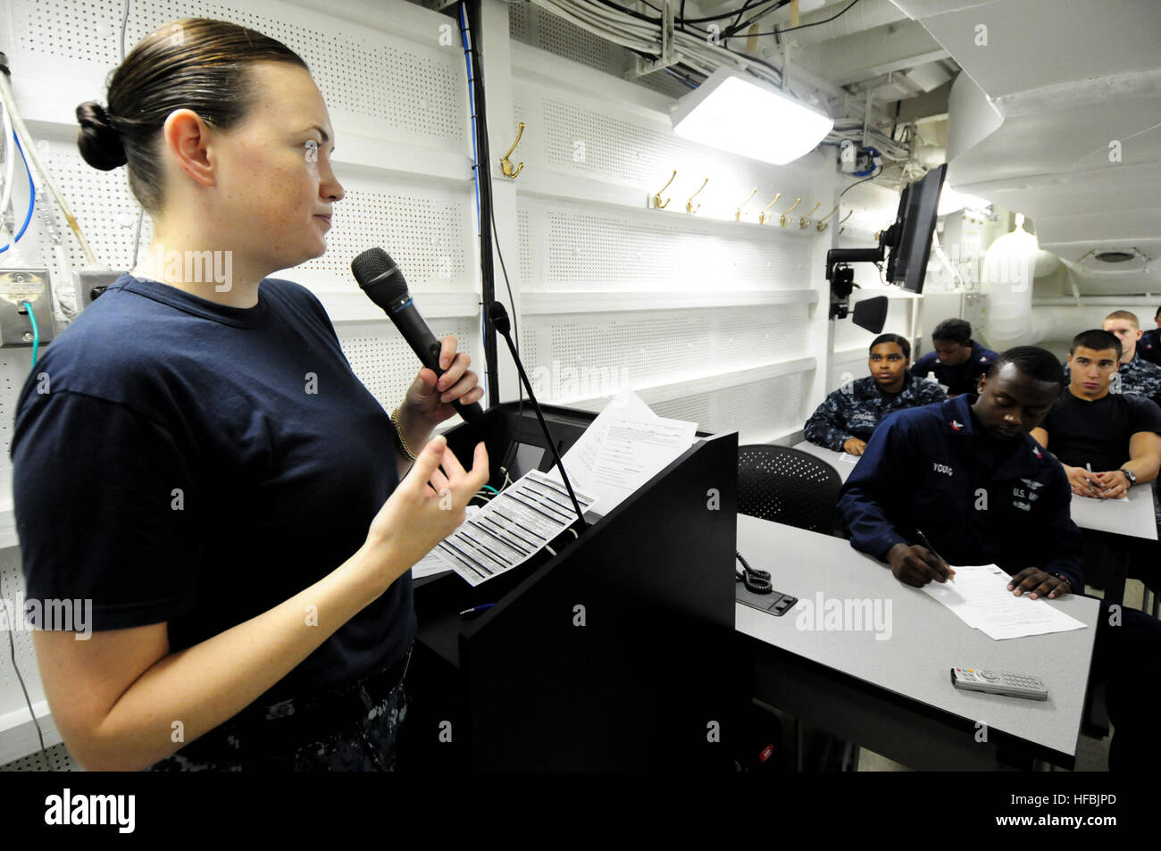 111016-N-HM829-068 ARABIAN GULF (Oct. 16, 2011) Mass Communication ...