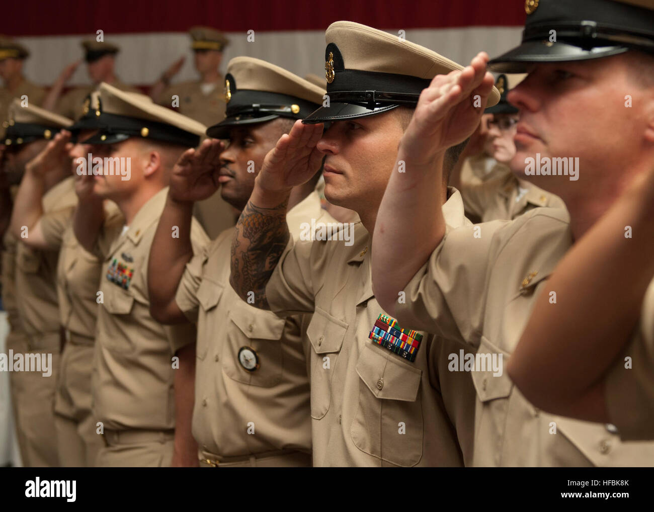 EVERETT, Wash. (Sept. 14, 2012) Newly-pinned chief petty officers ...