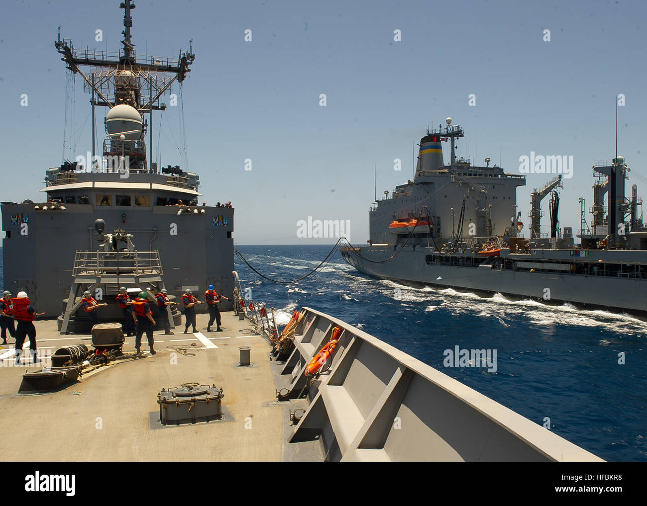 120424-N-MM996-154 GULF OF ADEN (April 24, 2012) Sailors aboard the ...