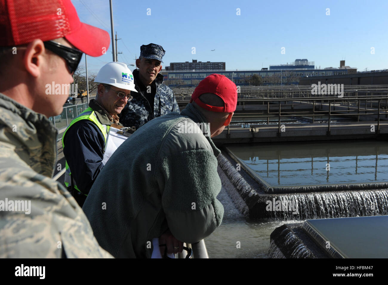 ROCKAWAY BEACH, N.Y. (Nov. 5, 2012) Capt. Timothy Spratto, center ...