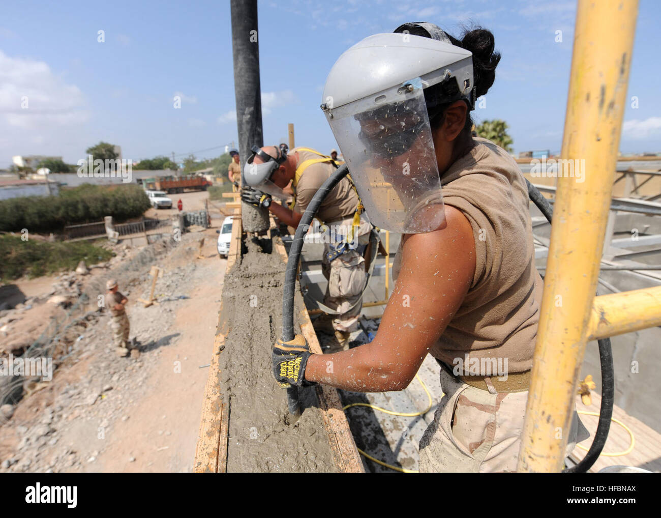 A seabee assigned to naval mobile construction battalion nmcb 74 hi-res ...