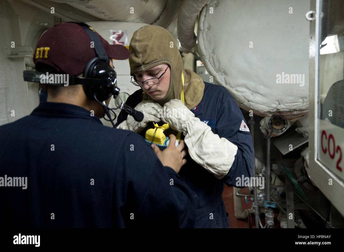 PHILIPPINE SEA (Sept. 8, 2012) Machinist's Mate Fireman Raphael Sandner ...