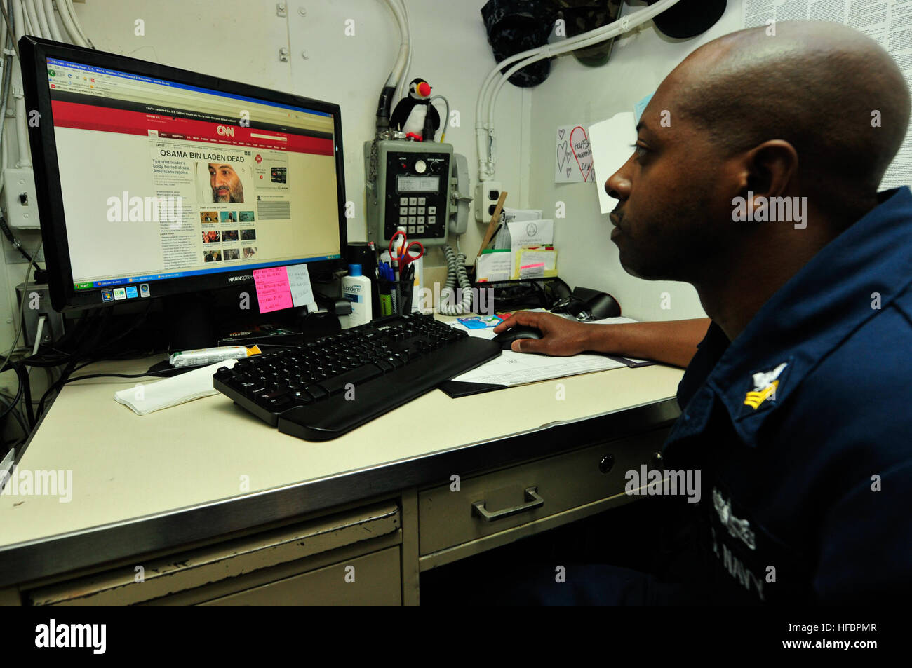 Master-at-Arms aboard guided-missile destroyer USS Barry receives news ...