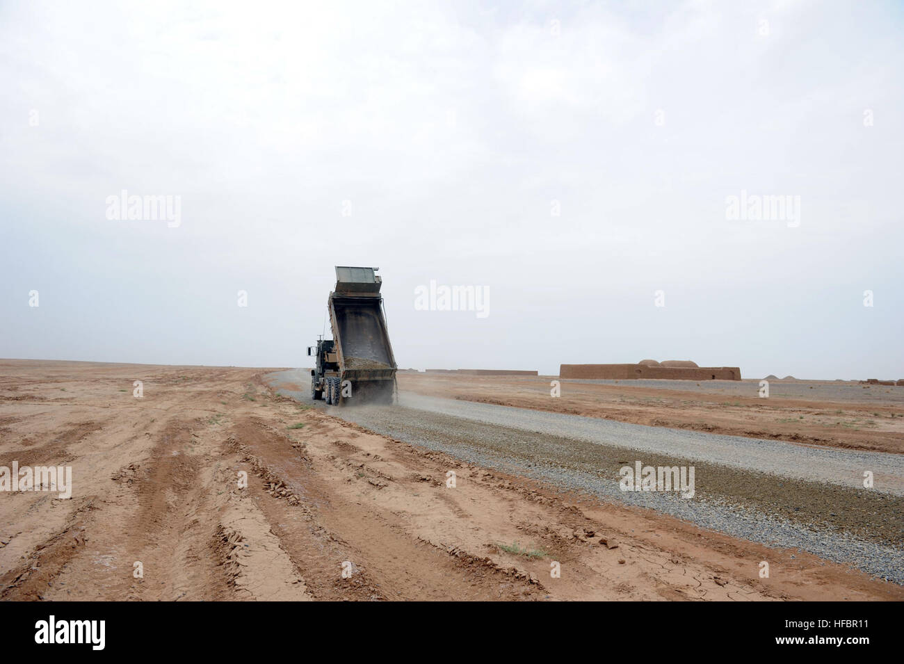 HELMAND PROVINCE, Afghanistan (April 19, 2012) A dump truck operated by ...
