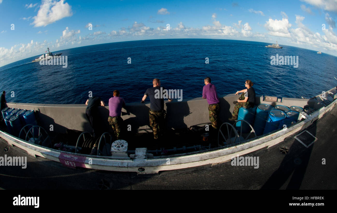 USS John C. Stennis, a Nimitz-class aircraft carrier, operates with ...