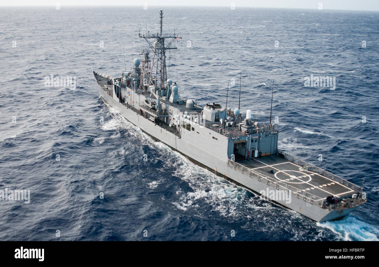 USS Rueben James (FFG 57), a guided-missile frigate, conducts naval ...