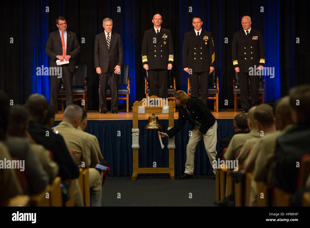 WASHINGTON (Oct. 9, 2012) A Sailor assigned to USS Constitution rings ...