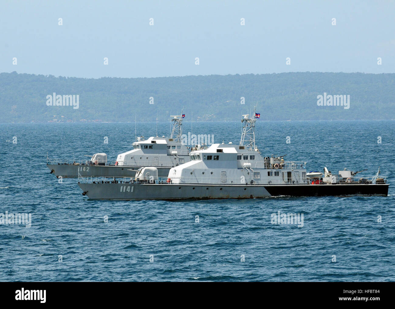 GULF OF THAILAND (Oct. 24, 2012) The Royal Cambodian Navy patrol crafts ...