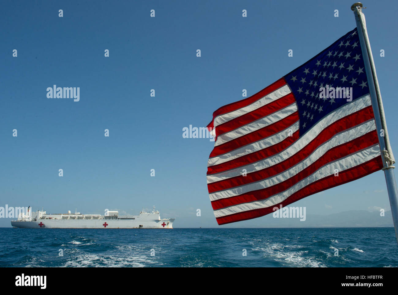 Military Sealift Command hospital ship USNS Comfort (T-AH 20) is ...