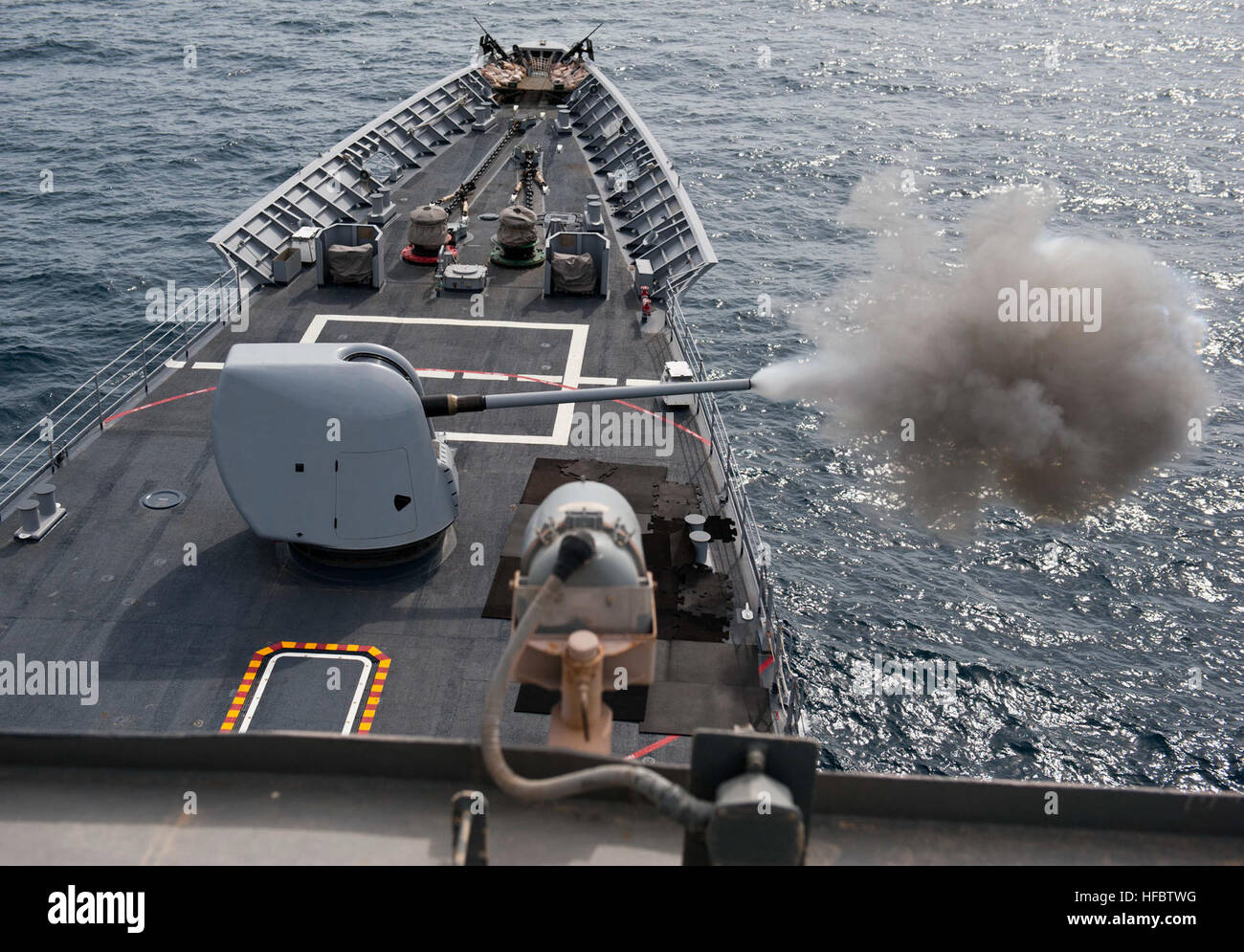 ARABIAN SEA (April 18, 2012) The guided-missile cruiser USS Cape St ...