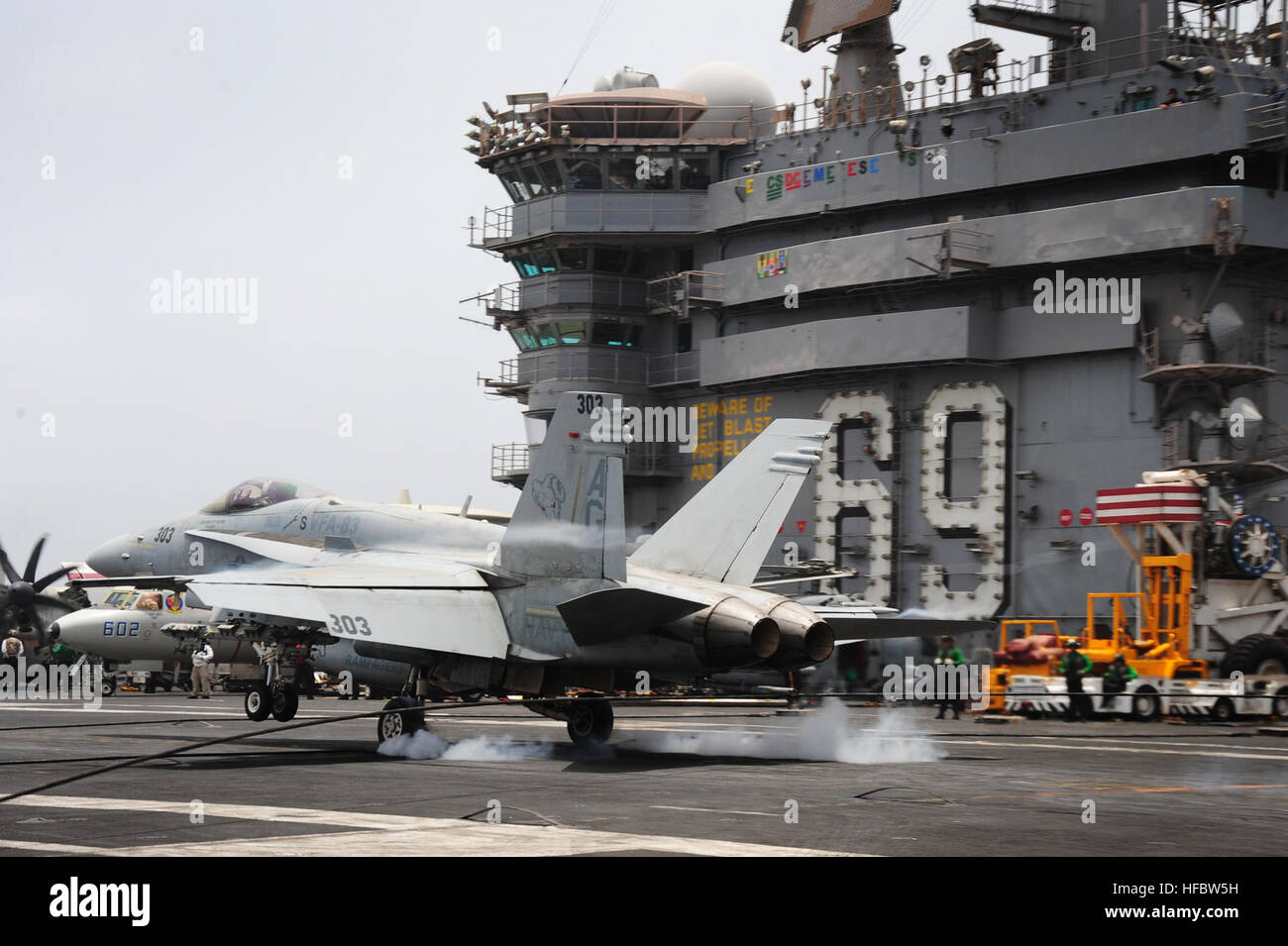 ARABIAN GULF (July 26, 2012) An F/A-18C Hornet from the Rampagers of ...