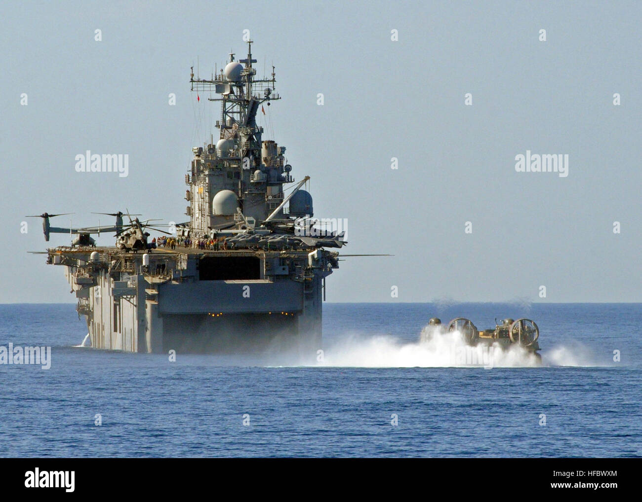 Multi purpose amphibious assault ship uss nassau lha 4 hi-res stock ...