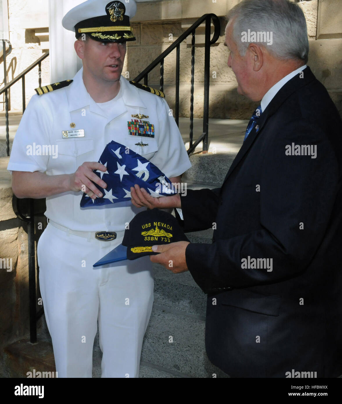 CARSON CITY, Nev. (Sept. 15, 2009) Commanding Officer of the Ohio-class ...