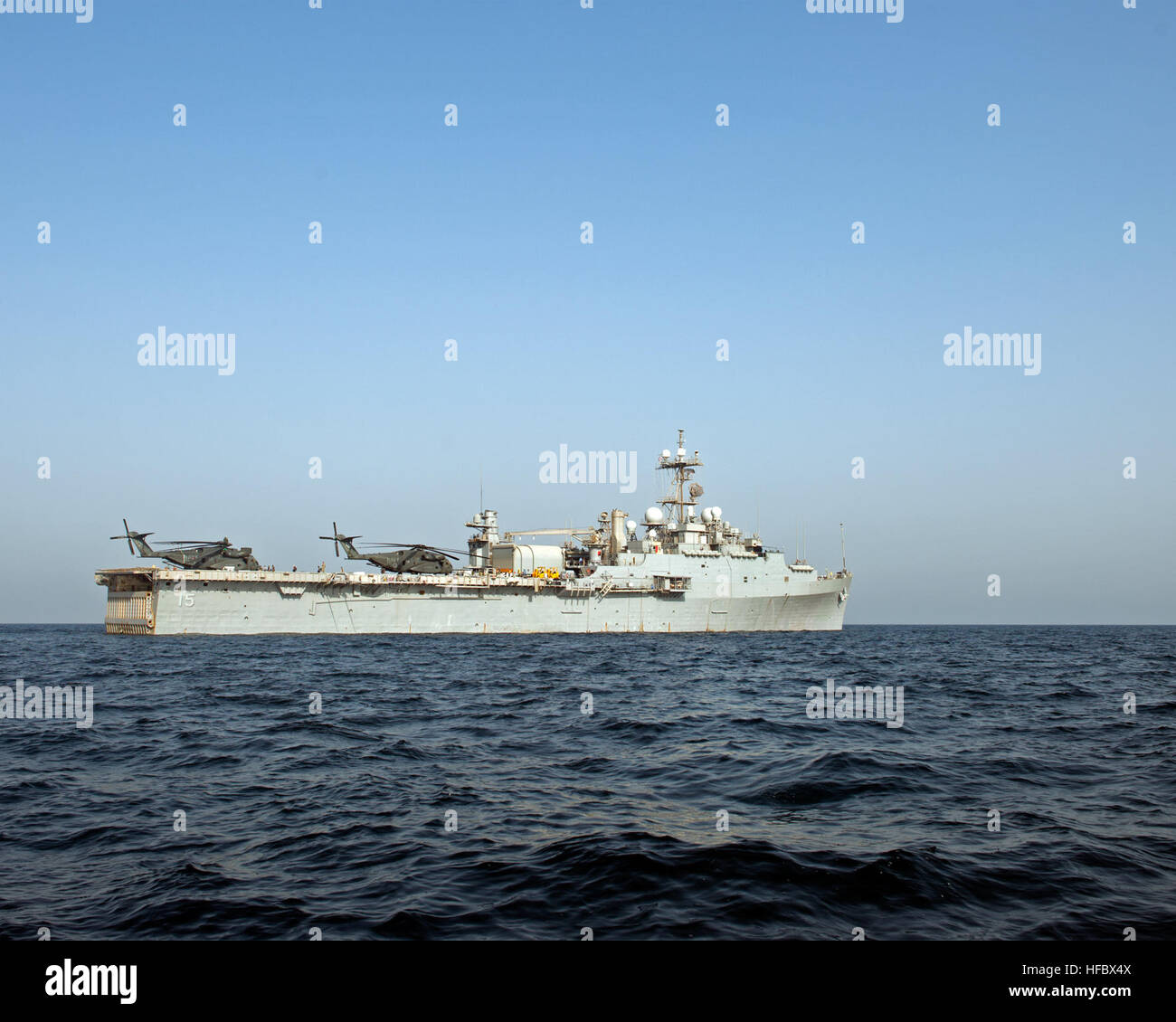 Afloat forward staging base interim uss ponce afsb i 15 hi-res stock ...