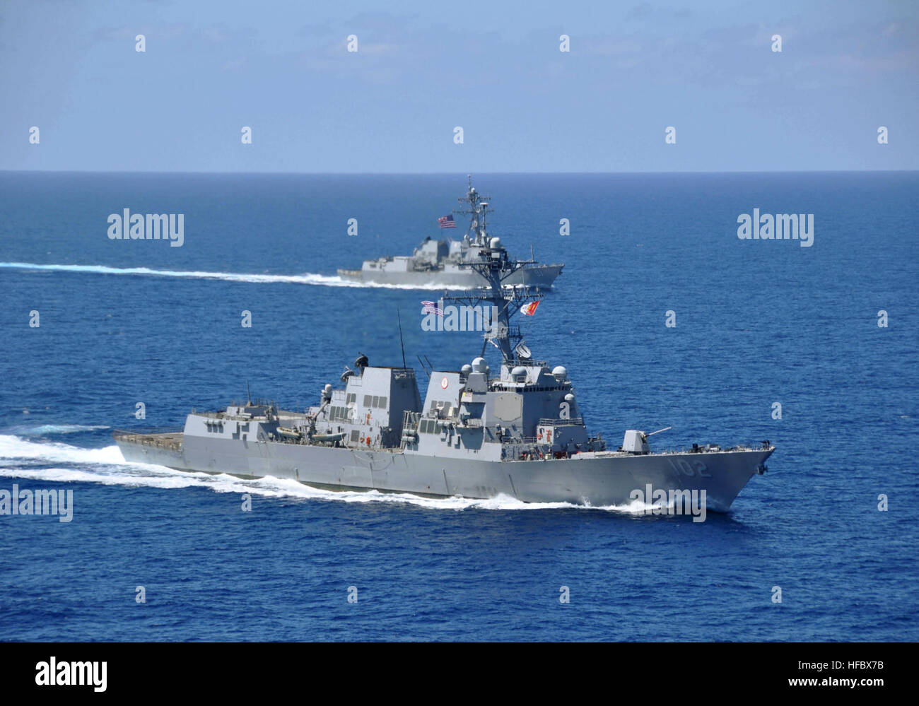 SOUTH CHINA SEA (Feb. 15, 2010) The guided-missile destroyers USS ...