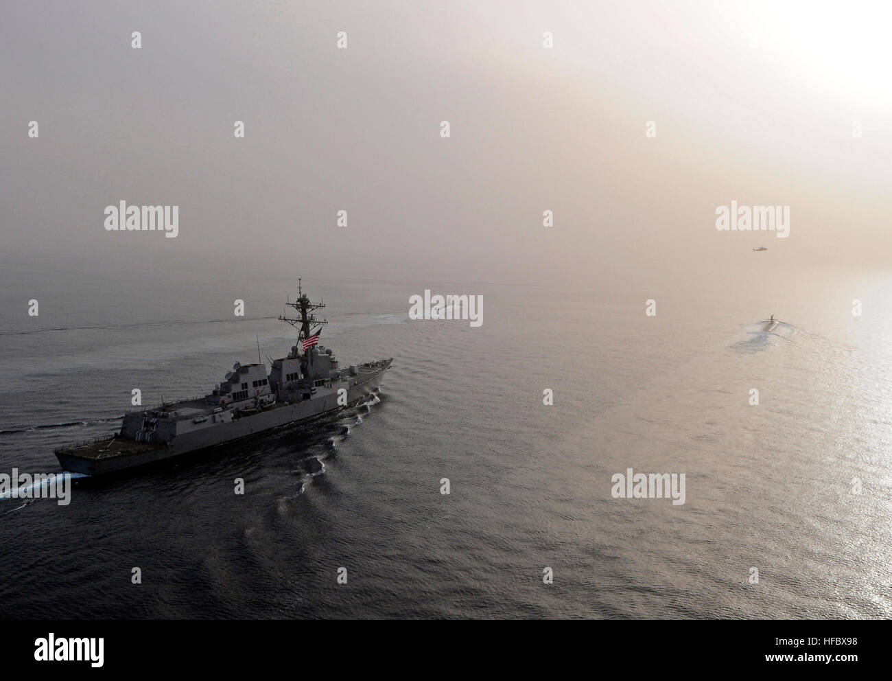 U.S. and British naval vessels, including USS Sterett, USS Pittsburgh ...