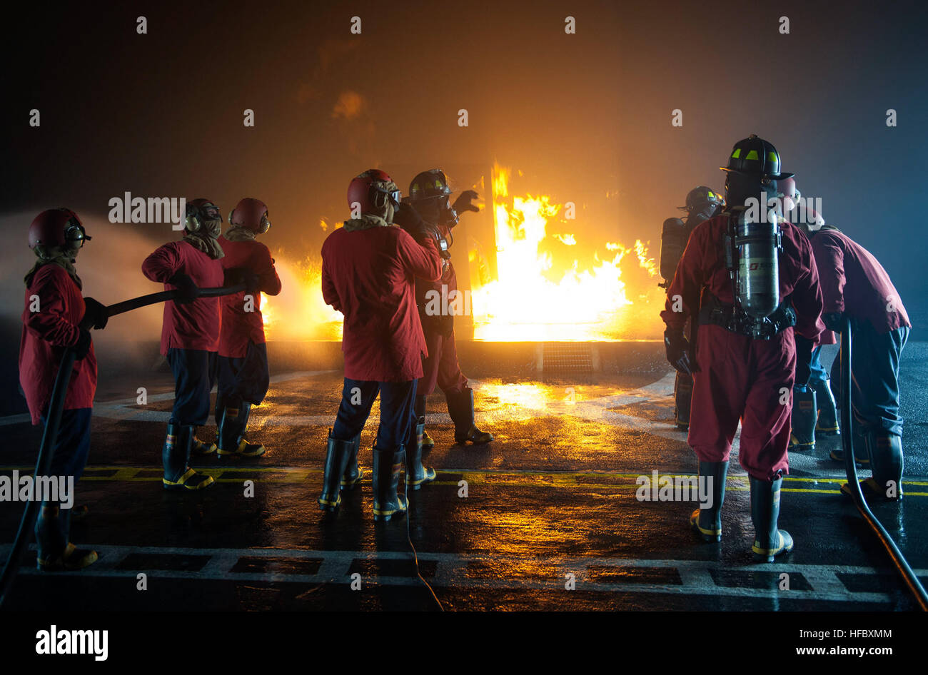 Firefighting hose handling techniques hi-res stock photography and ...