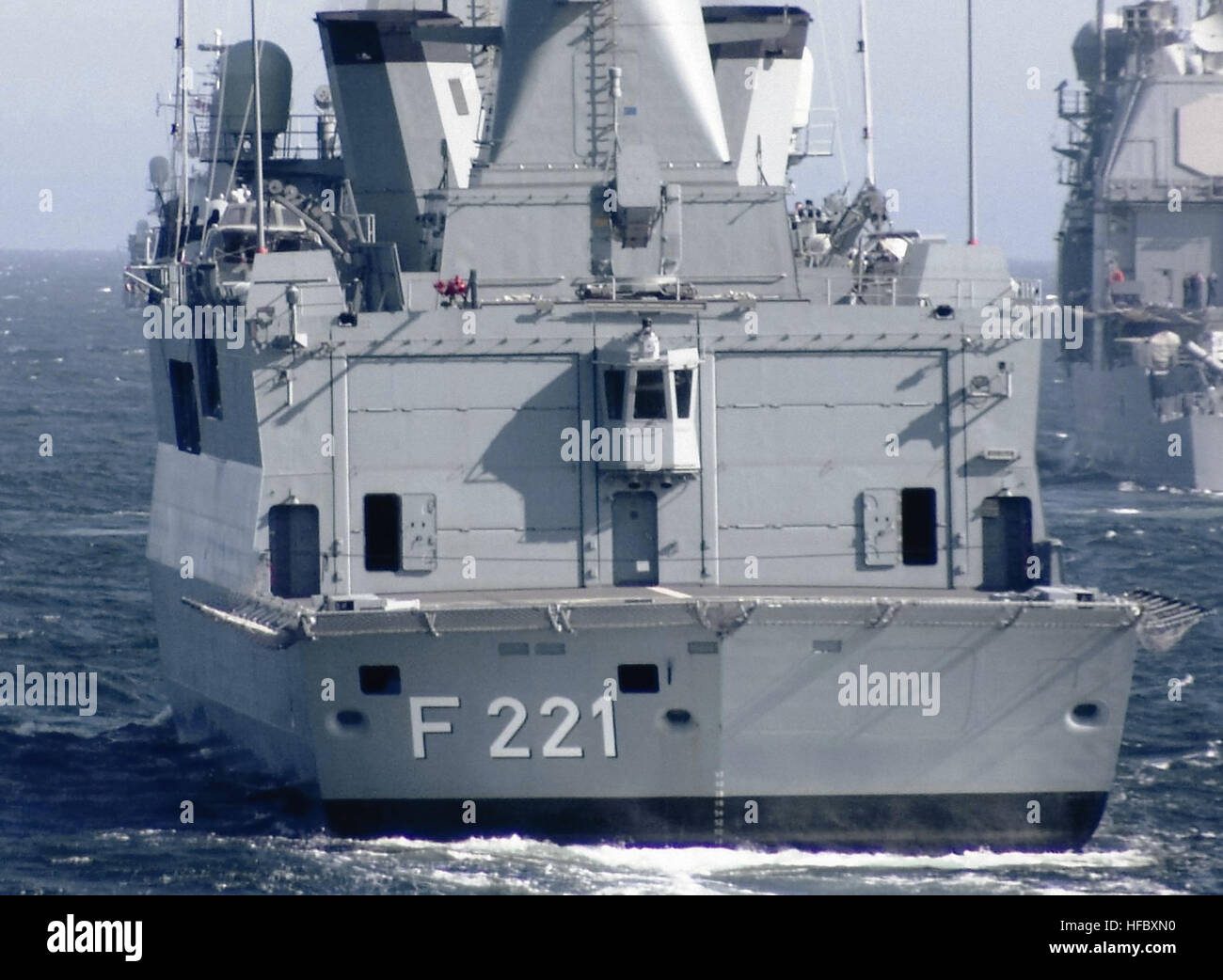 Flight deck F 221 (Frigate Hessen) 1 Stock Photo - Alamy