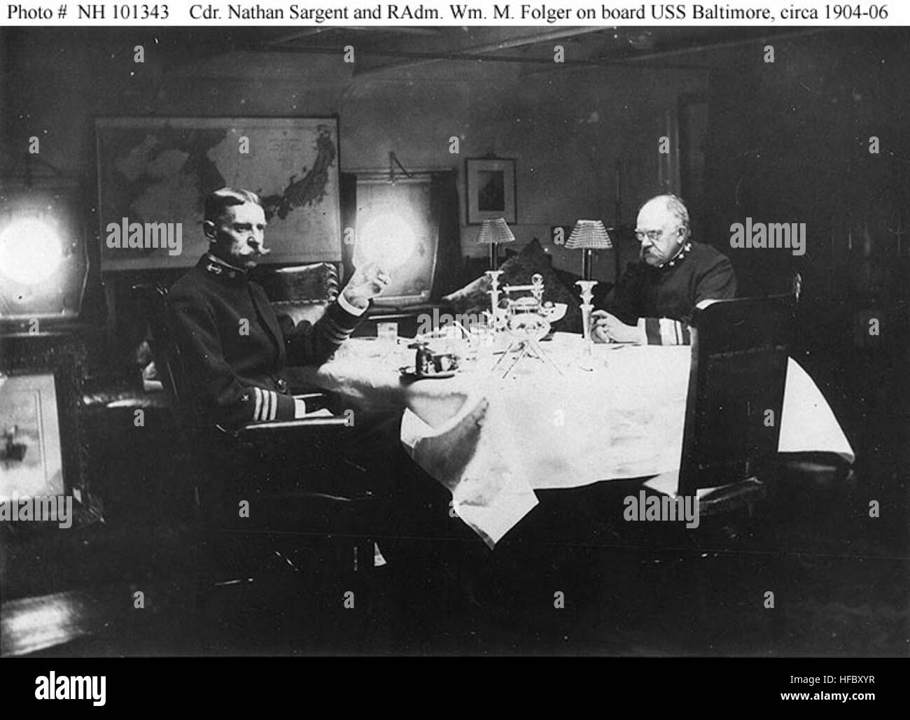 Folger and Sergeant aboard USS Baltimore Stock Photo - Alamy