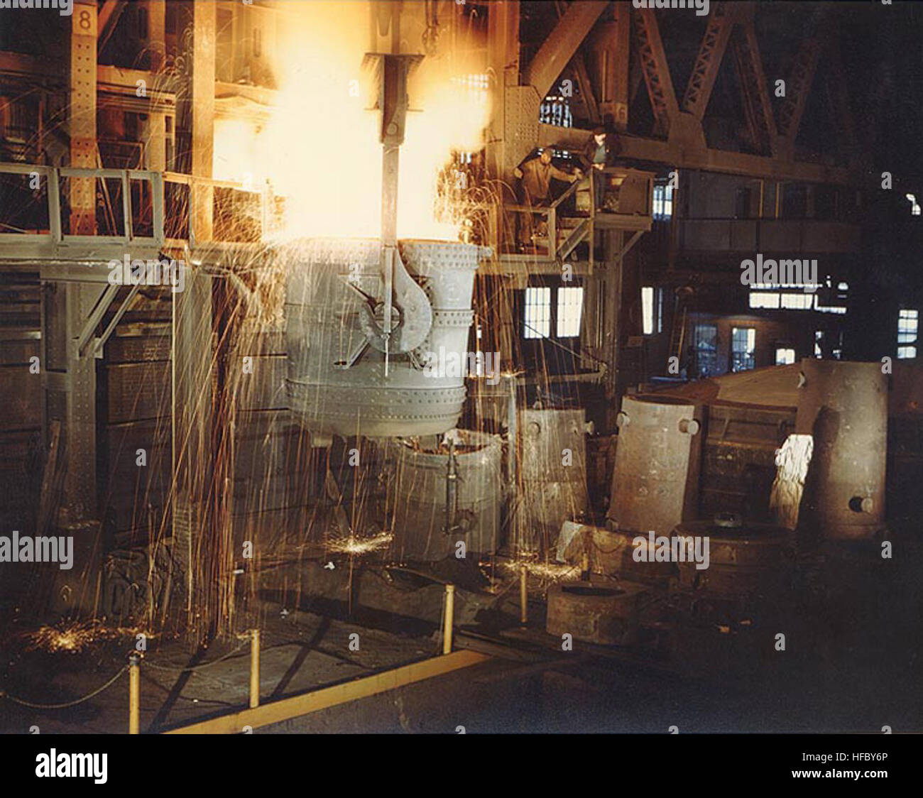 Foundry of U.S. Naval Gun Factory in World War II Stock Photo - Alamy