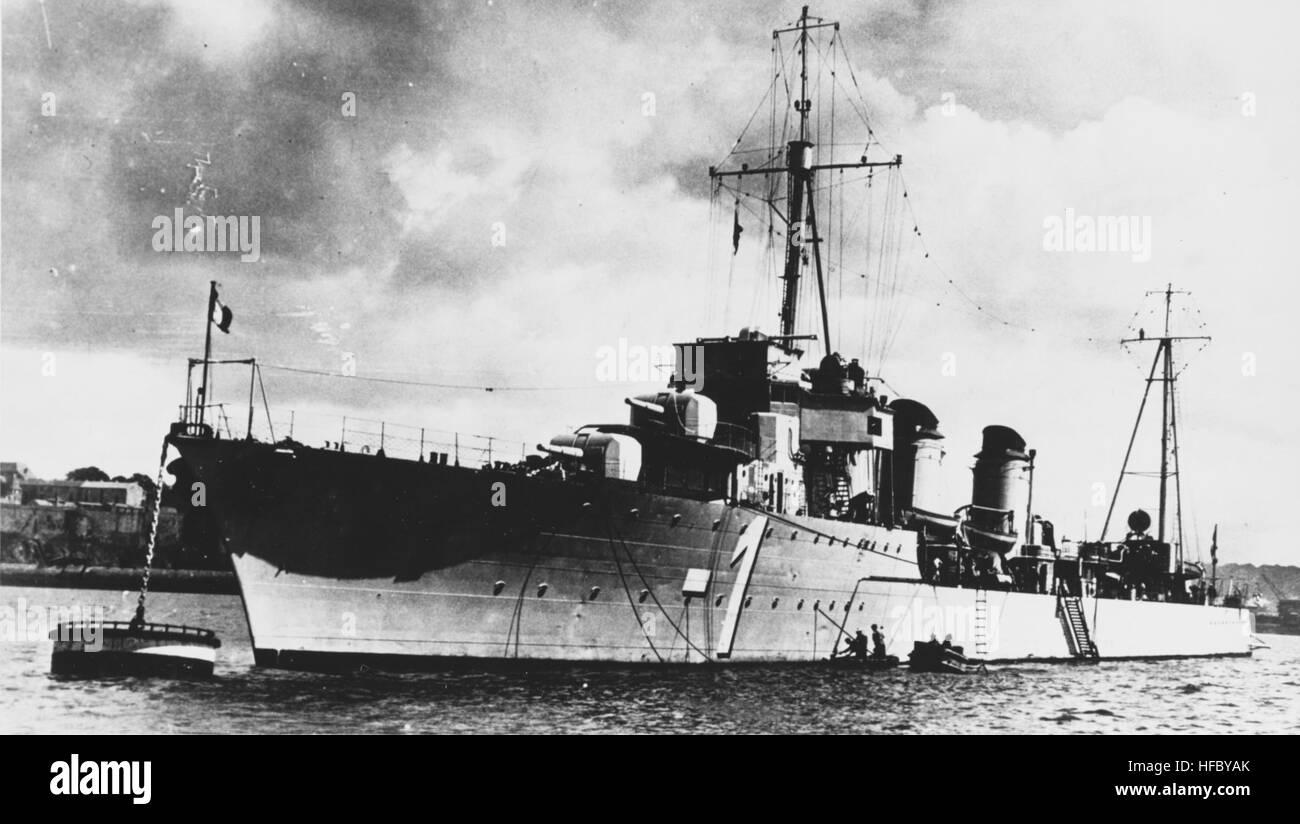 French Chacal-class destroyer at Brest in 1937 Stock Photo - Alamy