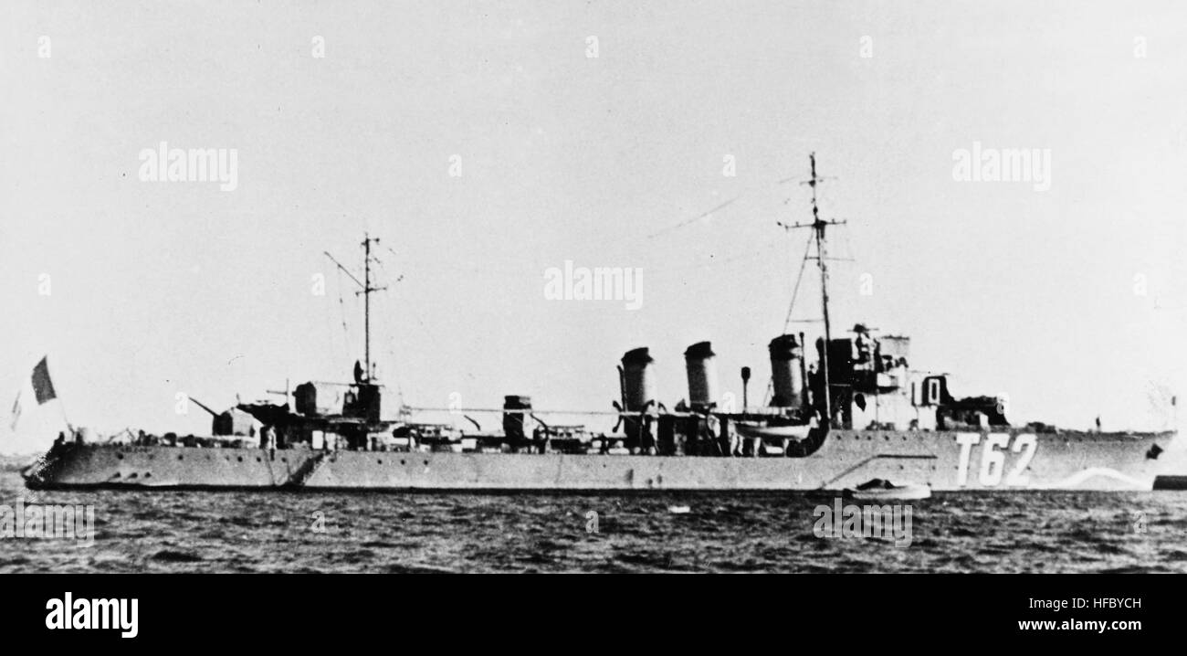 French destroyer underway in the 1930s Stock Photo - Alamy