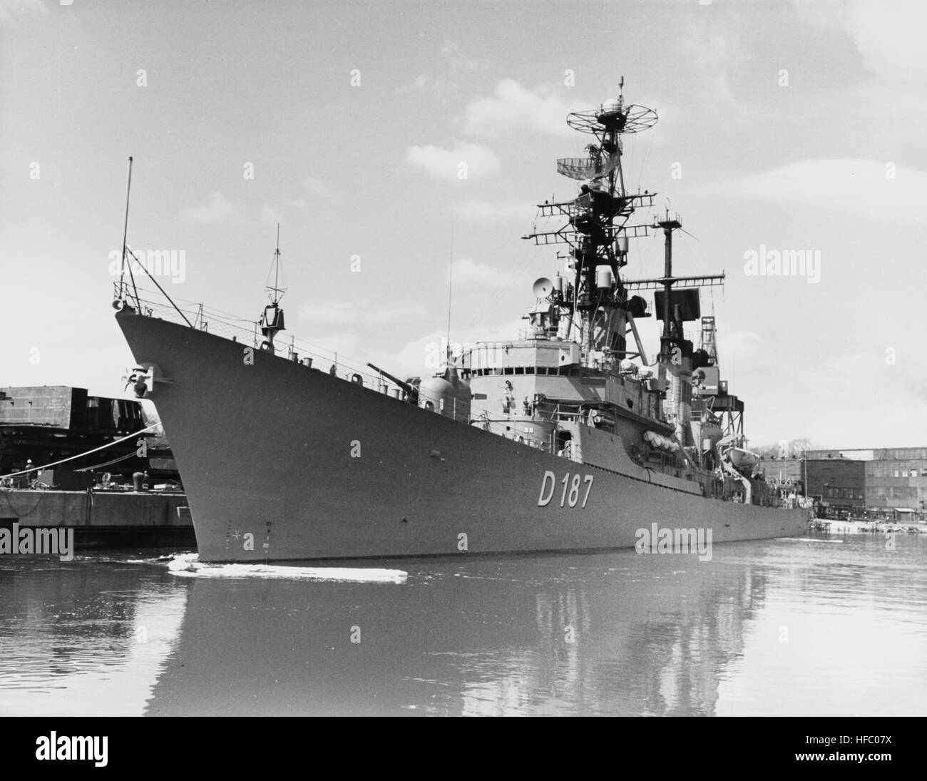 German destroyer Rommel (D187) at Bath Iron Works in April 1970 Stock ...