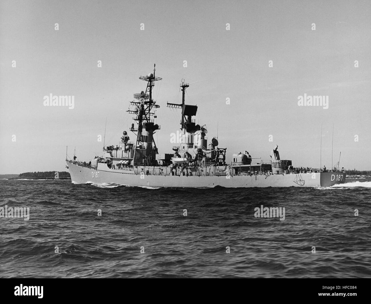 German destroyer Rommel (D187) sails off Bath, Maine, conducting naval ...
