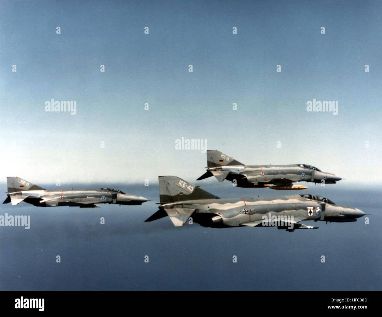 German F-4F ICE Phantoms in flight 1990s Stock Photo - Alamy