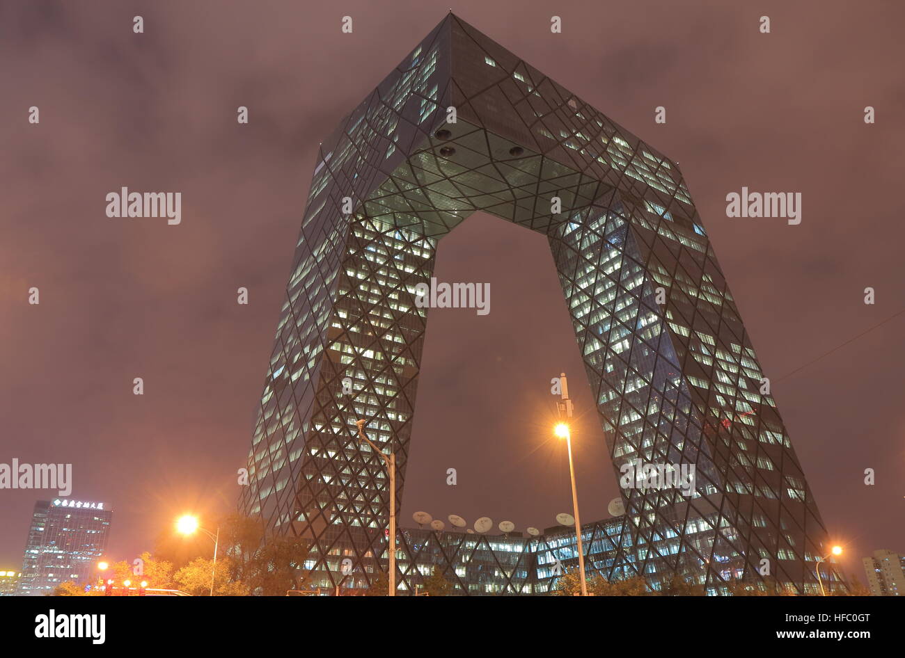 Modern architecture of CCTV building in Beijing China Stock Photo - Alamy