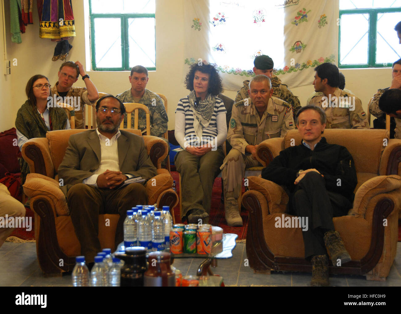 LASHKAR GAH, Afghanistan--Haji Asadullah Hamdam, Uruzgan Governor, sits ...