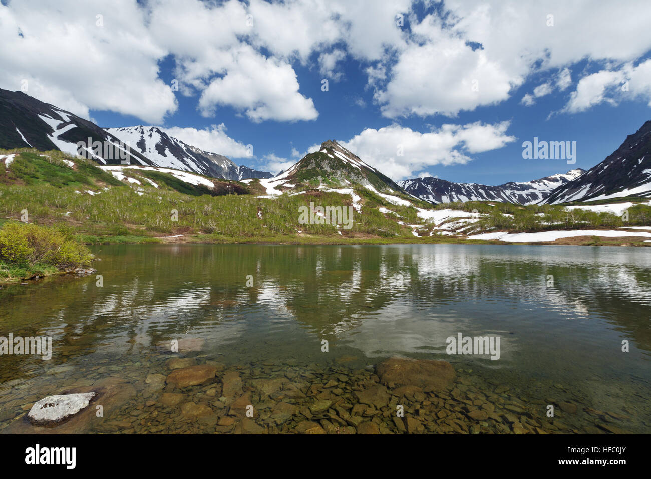 Beautiful summer landscape of Kamchatka Peninsula: view of Mountain ...