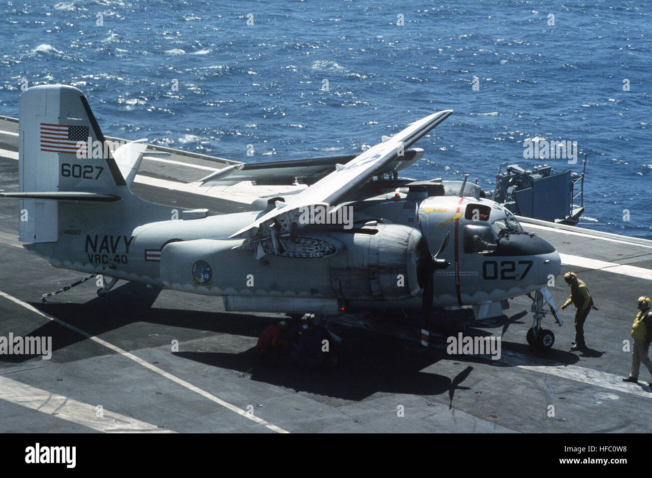 Right side view of a C-1 Trader aircraft from Fleet Logistic Support ...
