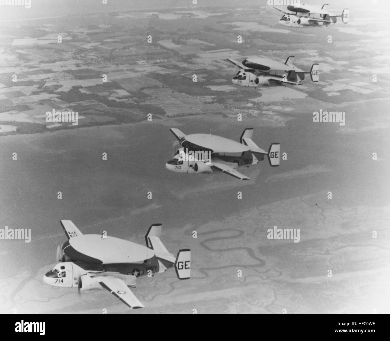 Grumman e 1b tracer airborne early warning aircraft Black and White ...