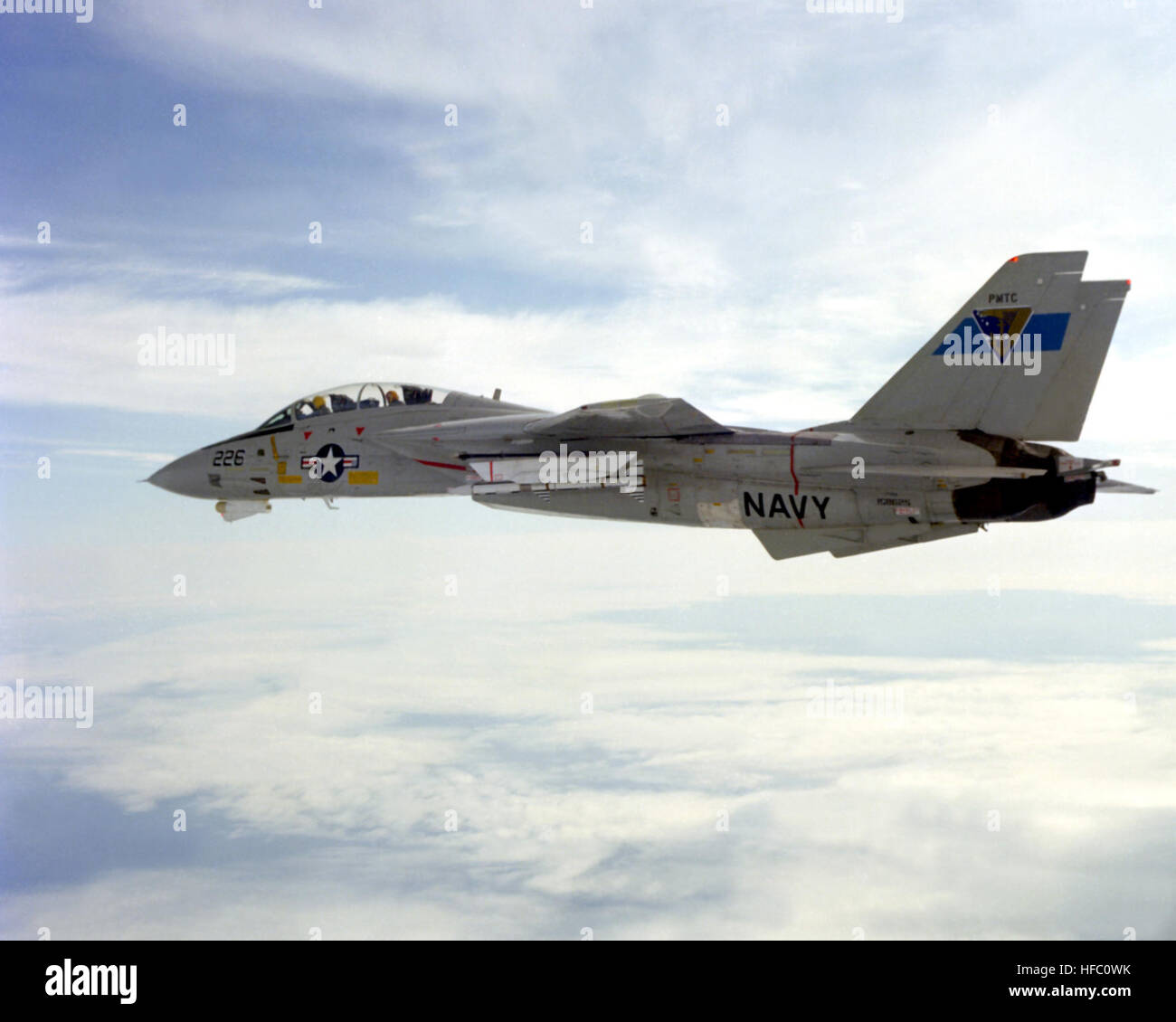 A view of an F-14 Tomcat aircraft with an advanced medium range air-to ...