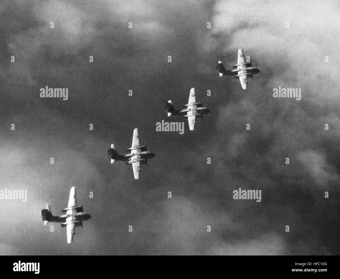 Grumman S-2D Trackers of VS-37 in flight c1966 Stock Photo - Alamy